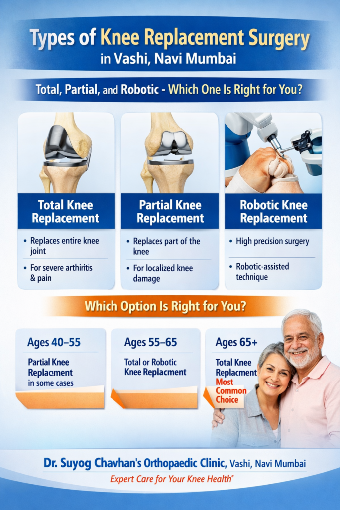 Types of Knee Replacement Surgery in Vashi, Navi Mumbai